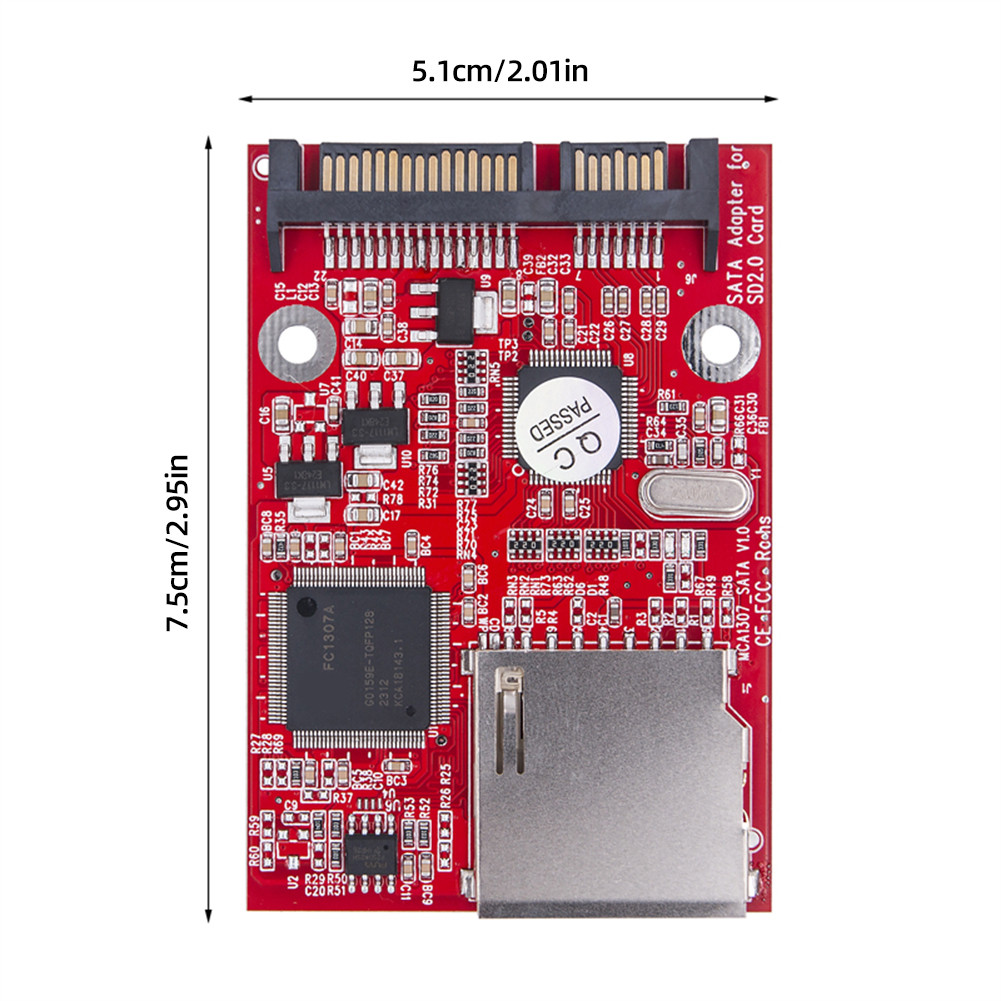 Riser Board 15PIN+7PIN SD To Serial Adapter Card Support 128GB for ...