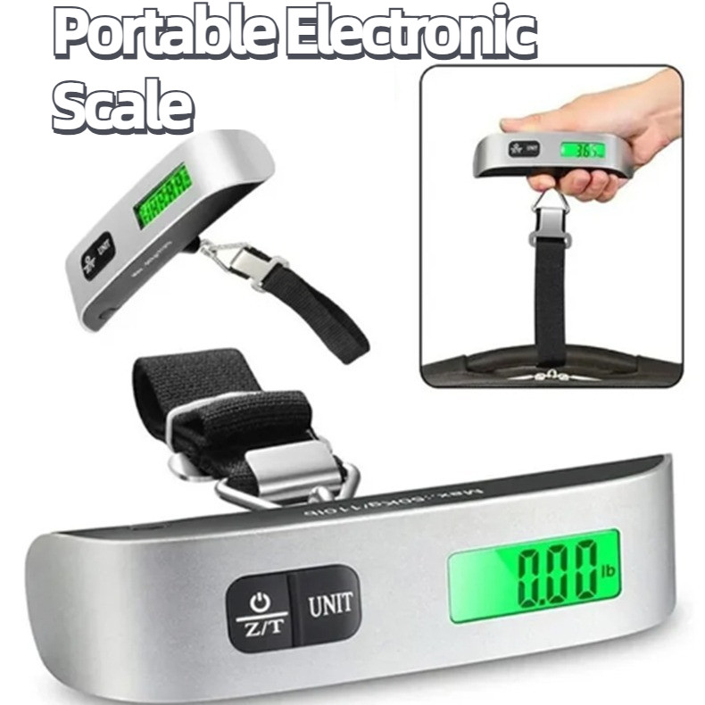10g/50kg Portable Electronic Scale Hand Luggage Scale Hook LED Screen ...