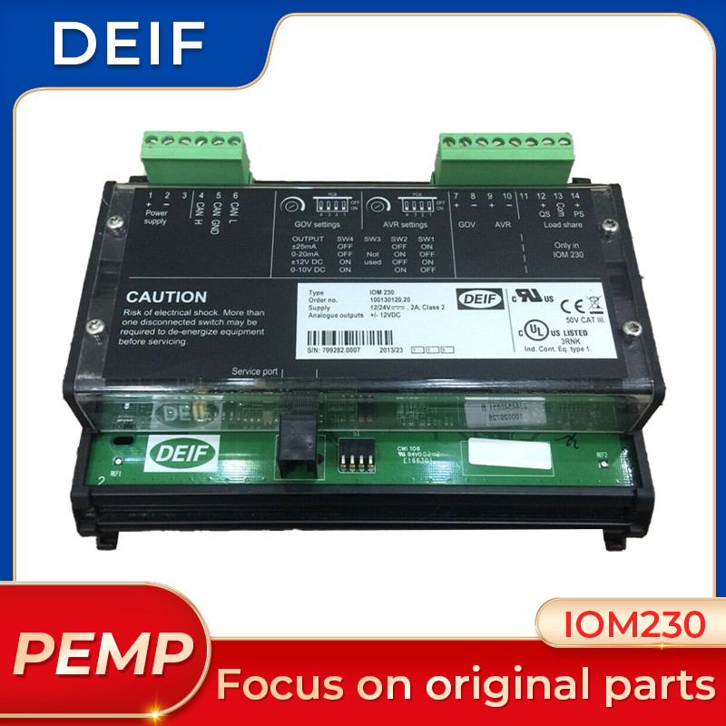 Original DEIF IOM230 Analog Interface Module CAN bus interface IOM 230 genset controller PEMP ...