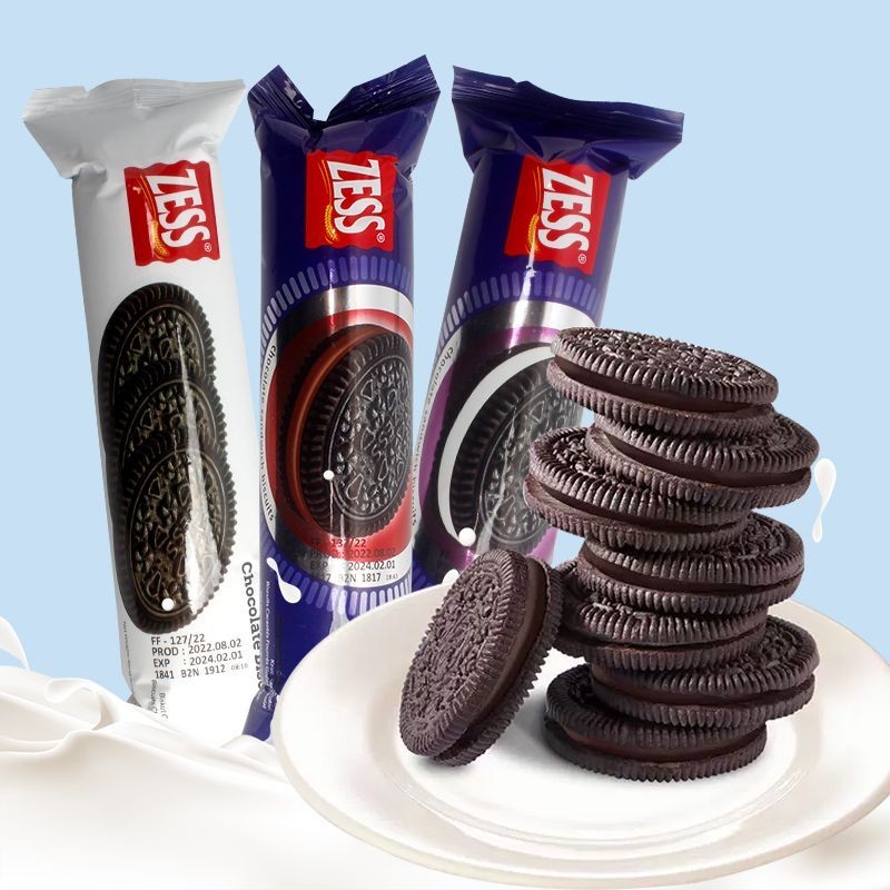 Malaysia Jess Brand Vanilla Chocolate Flavor Sandwich Biscuits Casual ...