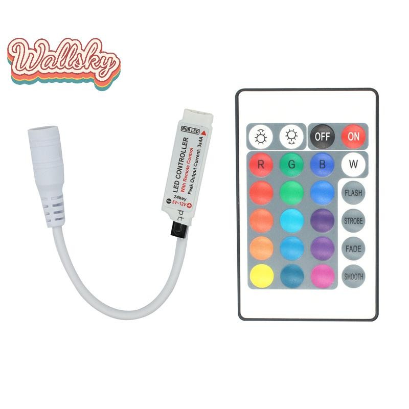 Wallsky> Led Strip Controller Infrared 24-key Remote Controller Rgb ...