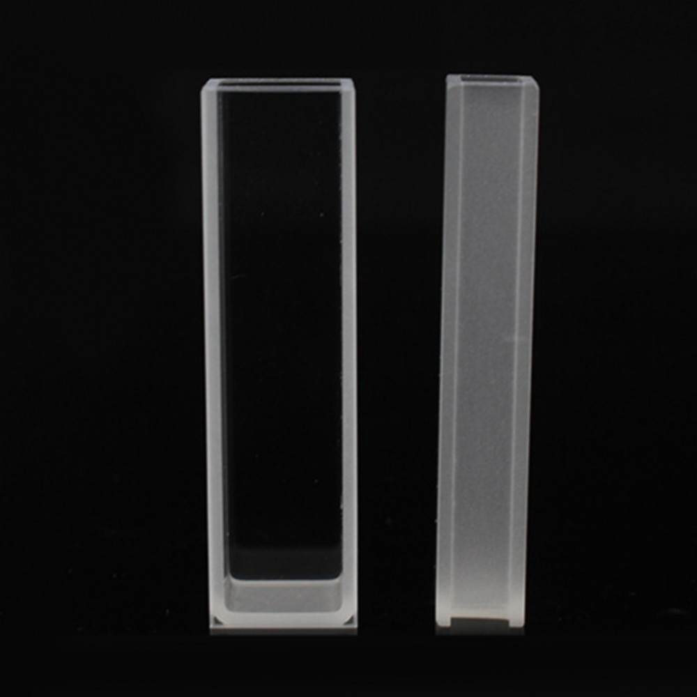 Cylindrical Shape Transparent Quartz Cuvette Pair For Research Labs ...