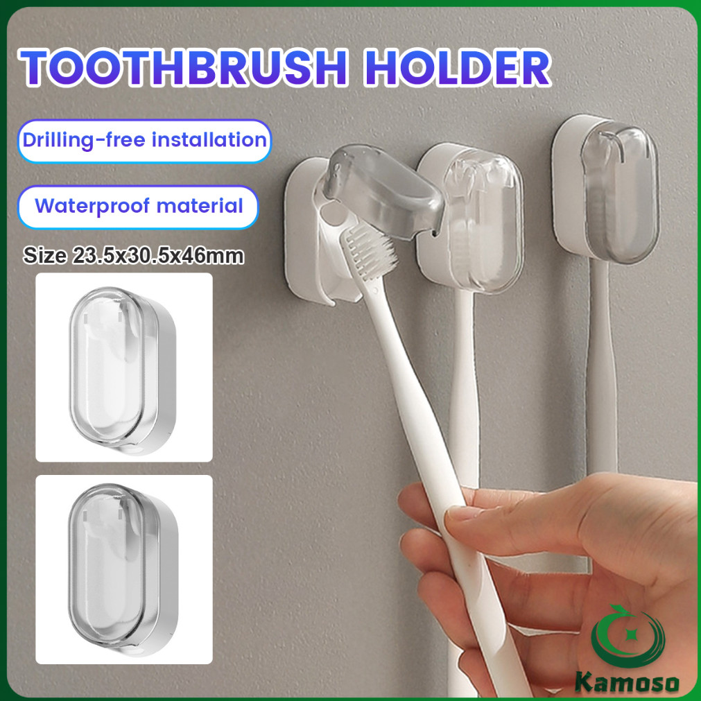 K.O. Toothbrush Holder Wall-mounted Punch-free Toothbrush Storage Rack ...