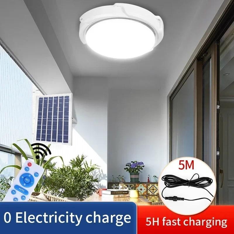 100W Solar Lights Indoor Home Top Ceiling House Outdoor Garden Pandent ...