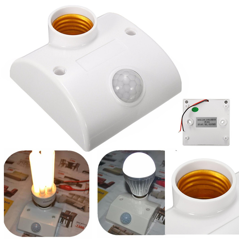 E27 PIR Infrared Motion Sensor LED Light Lamp Holder Control Switch ...