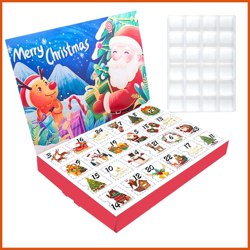 Advent Calendar Box Refillable 24 Days Christmas Countdown Calendar ...