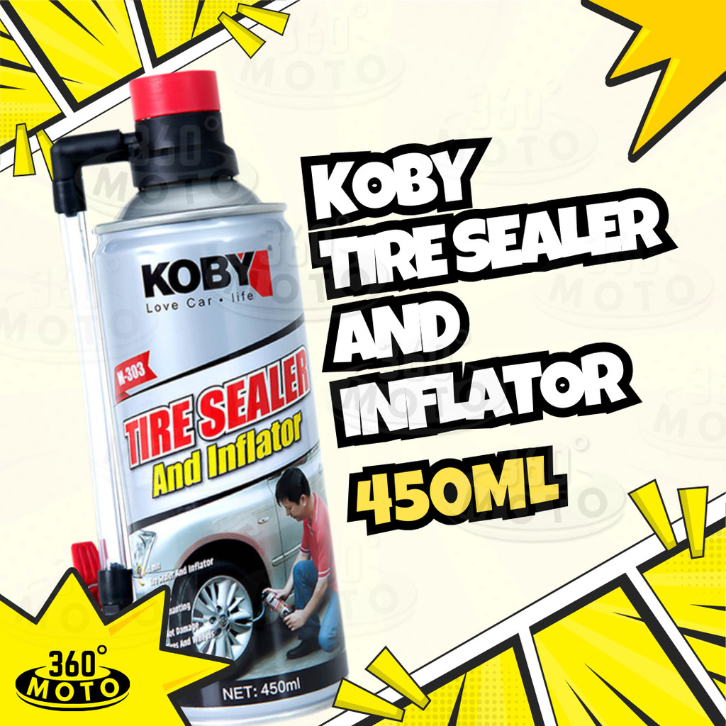 KOBY TIRE SEALER AND INFLATOR - QUICK TIRE REPAIR AND INFLATION ...