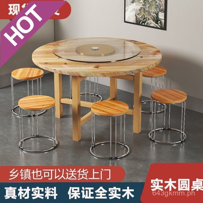 zsr Chinese Solid Wood Dining Tables and Chairs Set Dining Table round ...