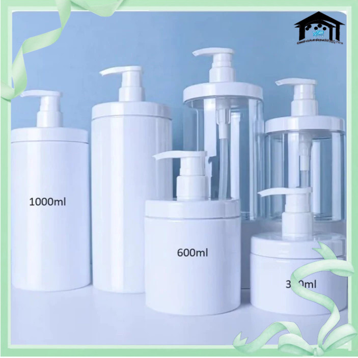 500ml Clear Wide Mouth Liquid Container 1000ML Soap Shampoo Lotion 600ml Shower Gel Dispenser ...