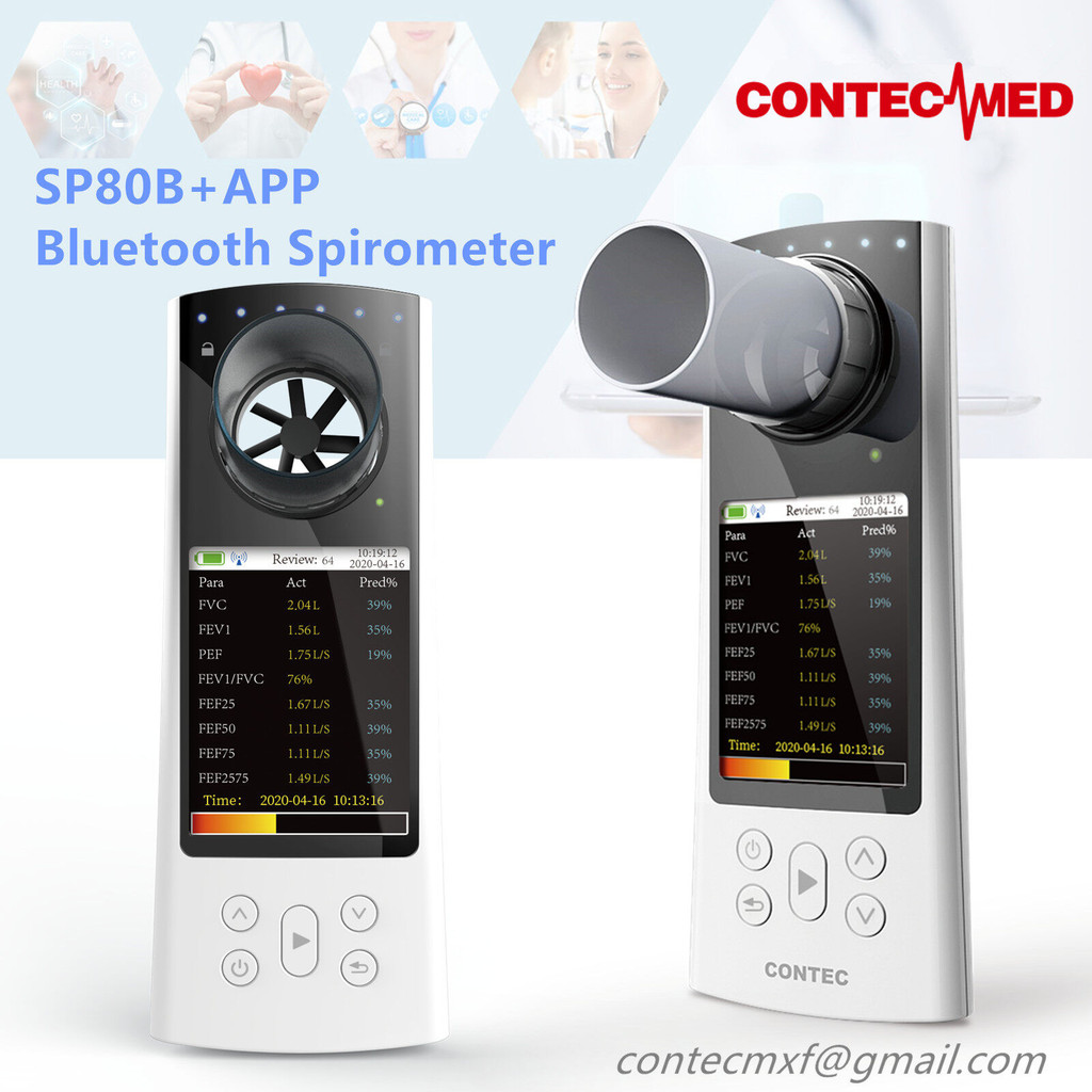GG+ConteMed SP80B Digital Bluetooth Spirometer Lung Breathing ...