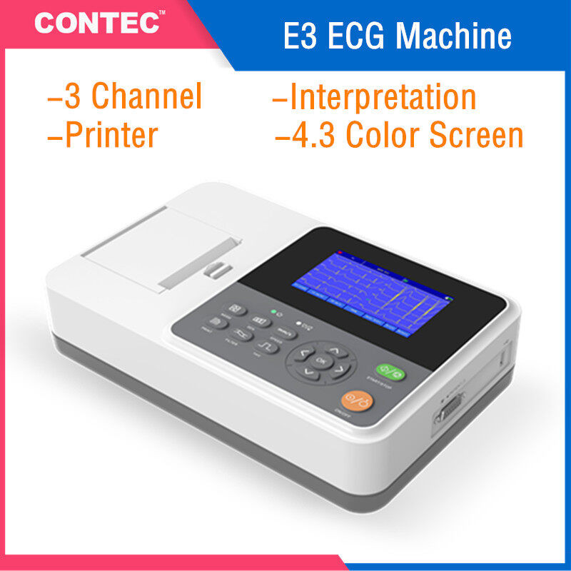 GG+CONTEC E3 Digital ECG Monitor Electrocardiograph 3 Channel EKG ...