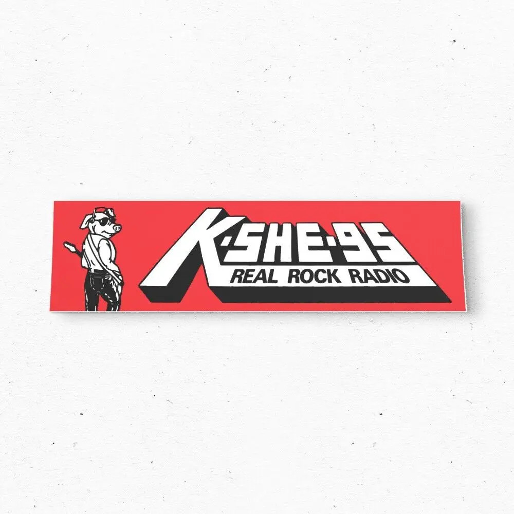 KSHE 95 FM Red Bumper Sticker - St Louis MISSOURI Radio Vintage Style ...