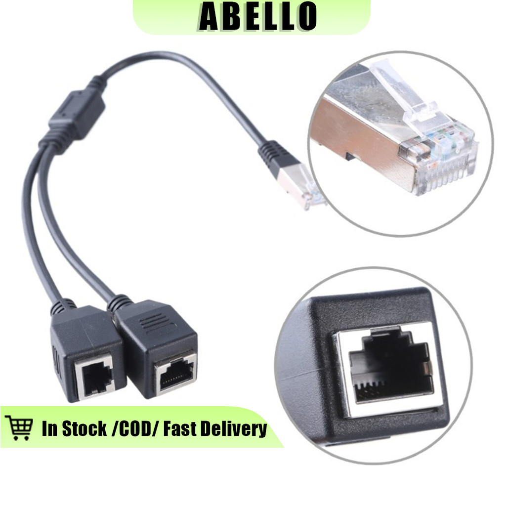 RJ45 Lan Cable Adapter 1 Male To 2/3/4 Female Port Splitter Lan Cable ...