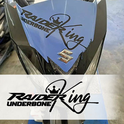 Suzuki Raider King Underbone Cut Out Sticker, Waterproof Sticker ...