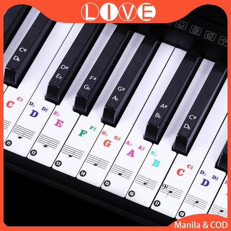 88/61/54/49 Piano Stickers For Keyboard Sticker Organ Label Transparent ...