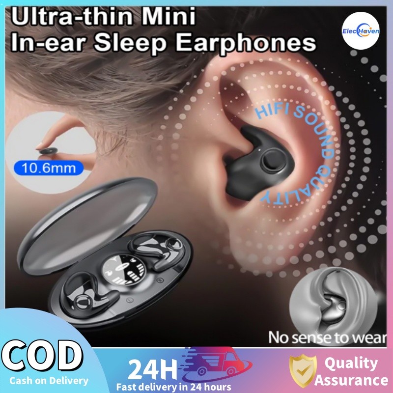 5.3 Ultra-thin Mini In-earpods Sleep Earphones Bluetooth Wireless IPX5 ...