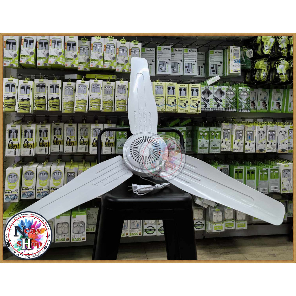 Big Ceiling White 3 Blades Ceiling Fan Electric Fan Hang Fan blades ...