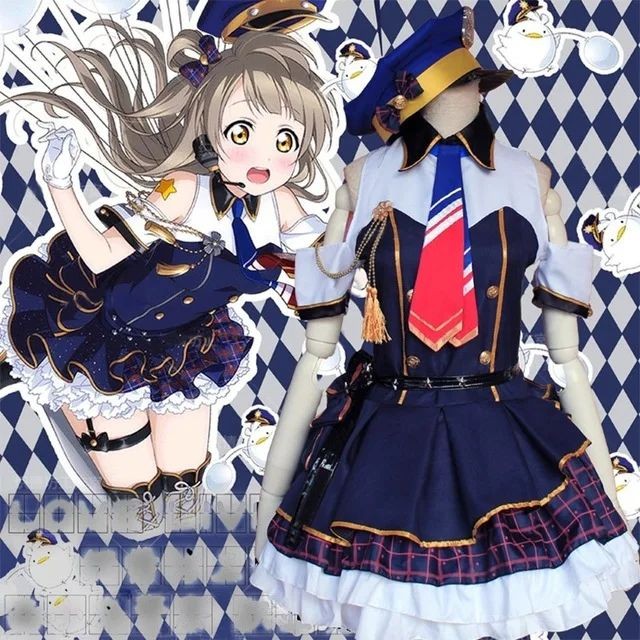 Love live!Girls Lady Minami Kotori Policewoman Uniform Dress Anime Love ...