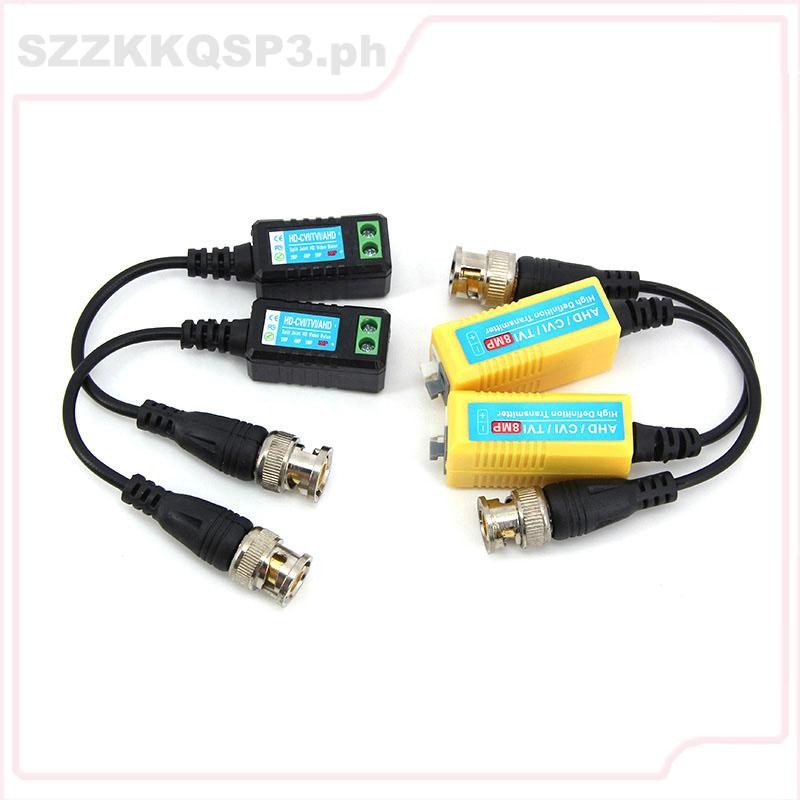 1Pair 4K 8MP CCTV Passive Balun RJ45 CCTV Video BNC Supply Power cable Connector to Twisted ...