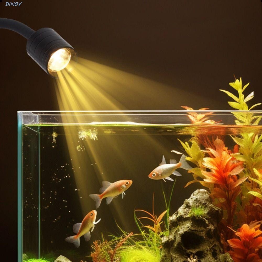 DINGYIFENGP Mini Clip-on Lamp, Adjustable 3W Fish Tank Clip Lamp ...
