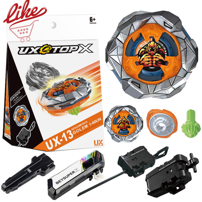 Beyblade X UX-13 Golem Rock Beyblade Xtreme with Launcher Led Grip Set ...