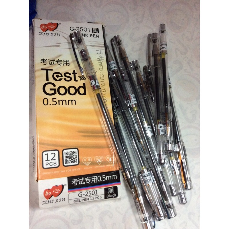Gel sign pen test good 0.5mm (G-2501) Black ink | Shopee Philippines