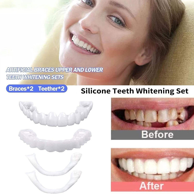 Instant Smile Silicone Teeth - Artificial Dentures for Ready to Wear ...