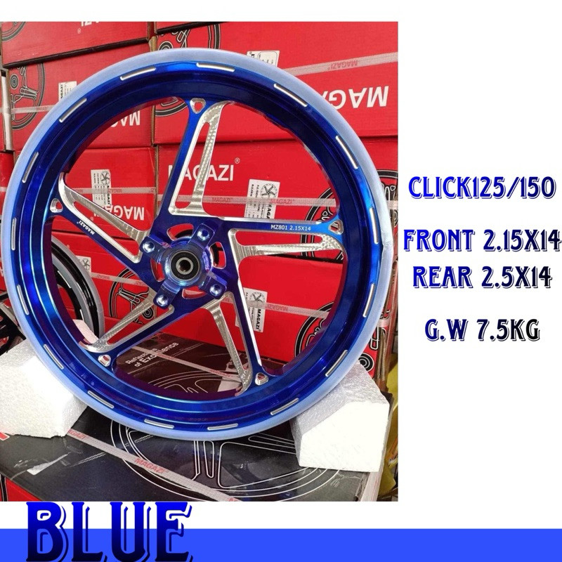 INDO CONCEPT CNC MAGS HONDA CLICK 125/150 MAGAZI BRAND F：2.15x14 /R：2 ...