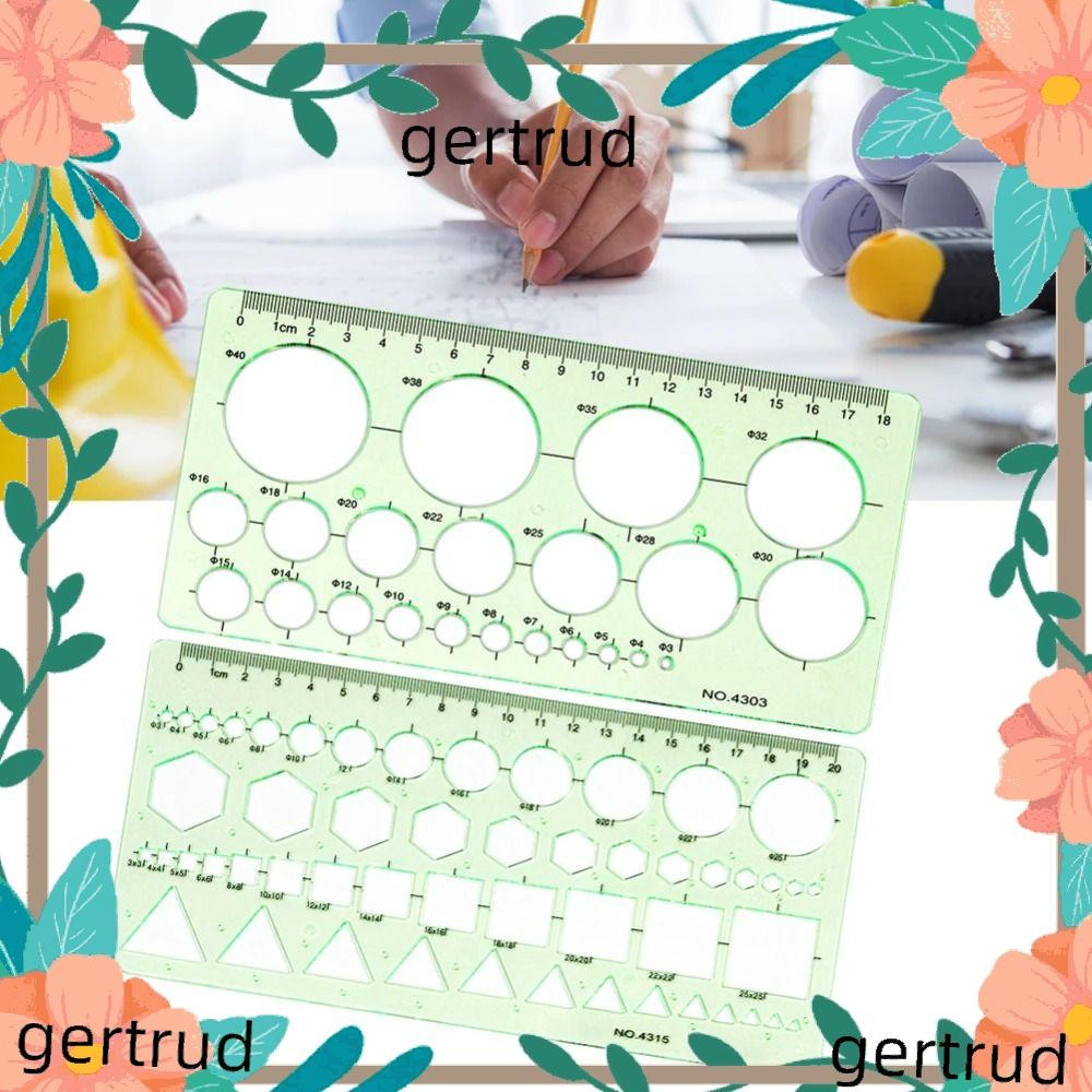 GERTRUD Ruler, Geometric Template Plastic Circle Stencil, Furniture ...