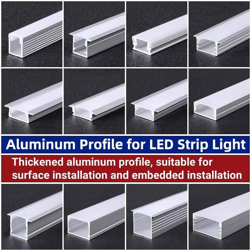 2Pack 3.3ft/1Meter LED Aluminum Profile Channel with Cover for LED ...