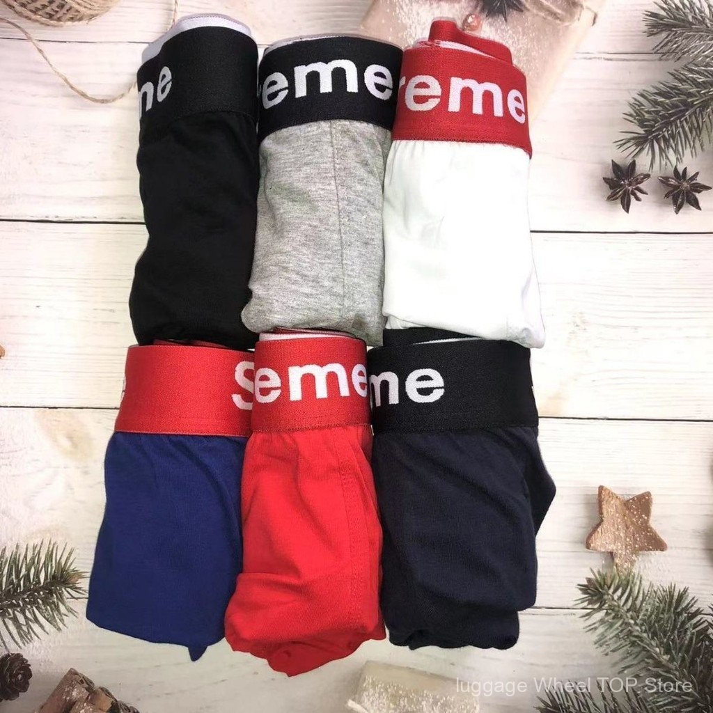 2~3Stripe Fashion Brand Solid Color SU Underpants P Men's Youth Boxer ...