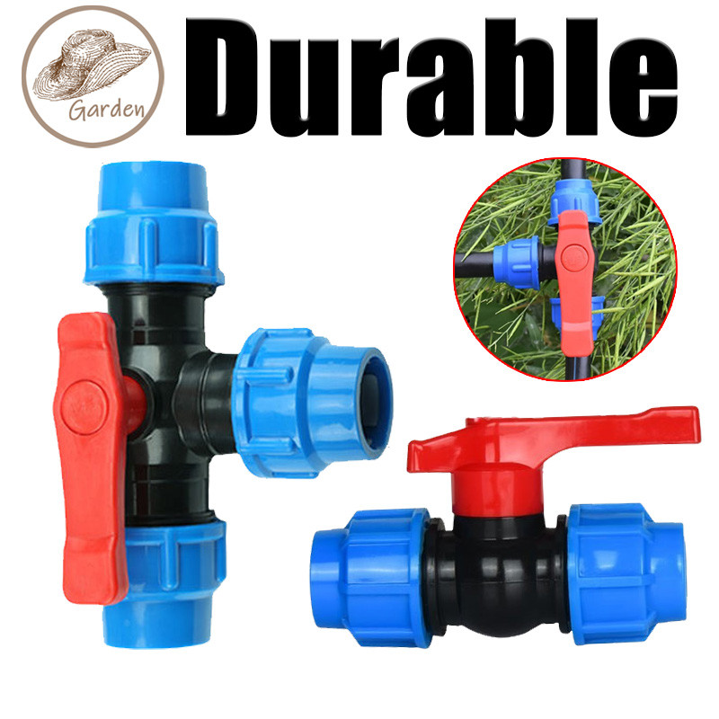 PE Compression Ball Valve 1/2" Water Pipe Fittings Tee Ball Valves Connector | Shopee Philippines