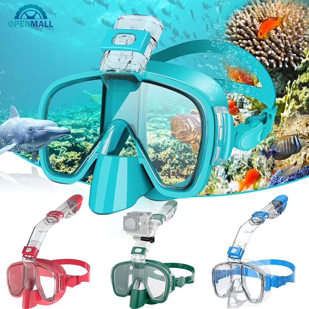 OPENMALL Diving Masks Foldable Anti-Fog Snorkel Mask Set with Full Dry ...