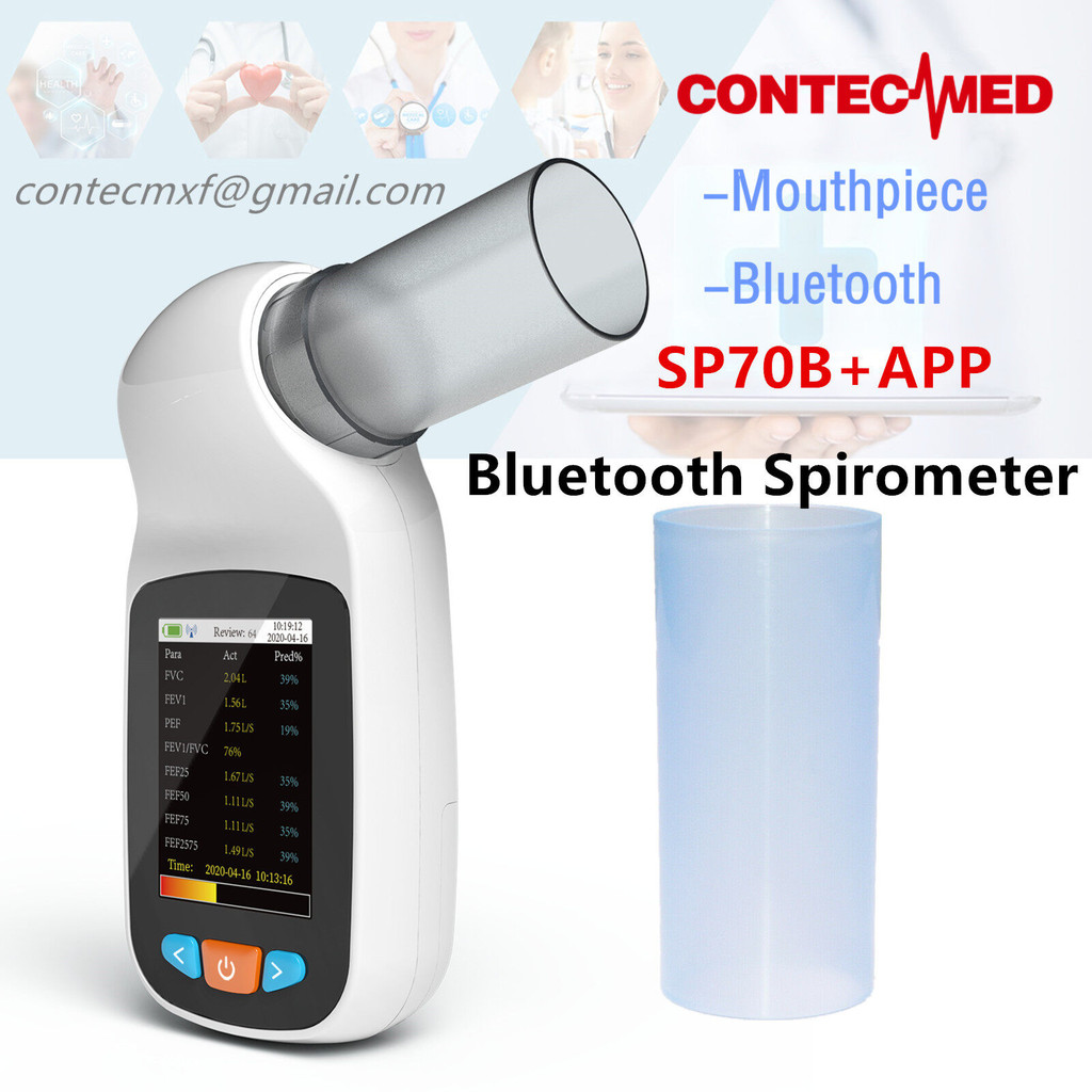 GG+ContecMed SP70B Digital Bluetooth Spirometer Lung Breathing ...