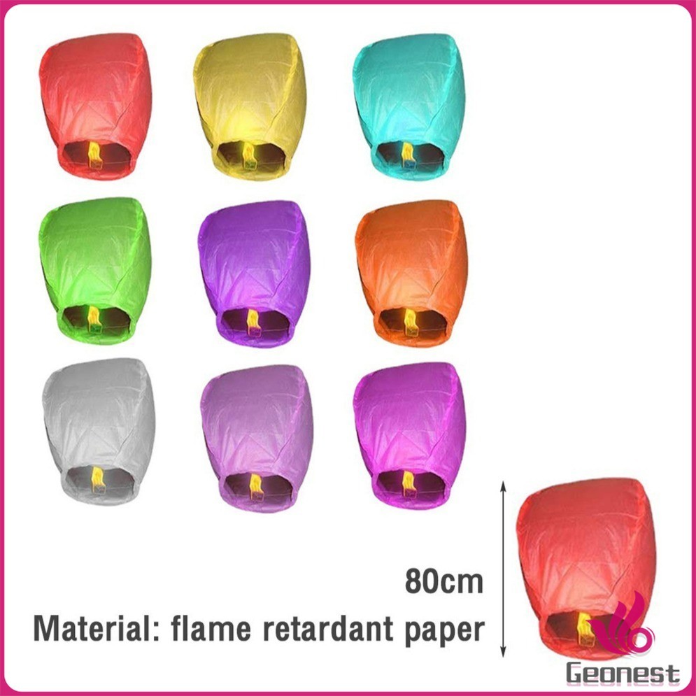 Geonest DIY Flying Wishing Lamp Chinese Lantern Sky Lanterns Kongming ...