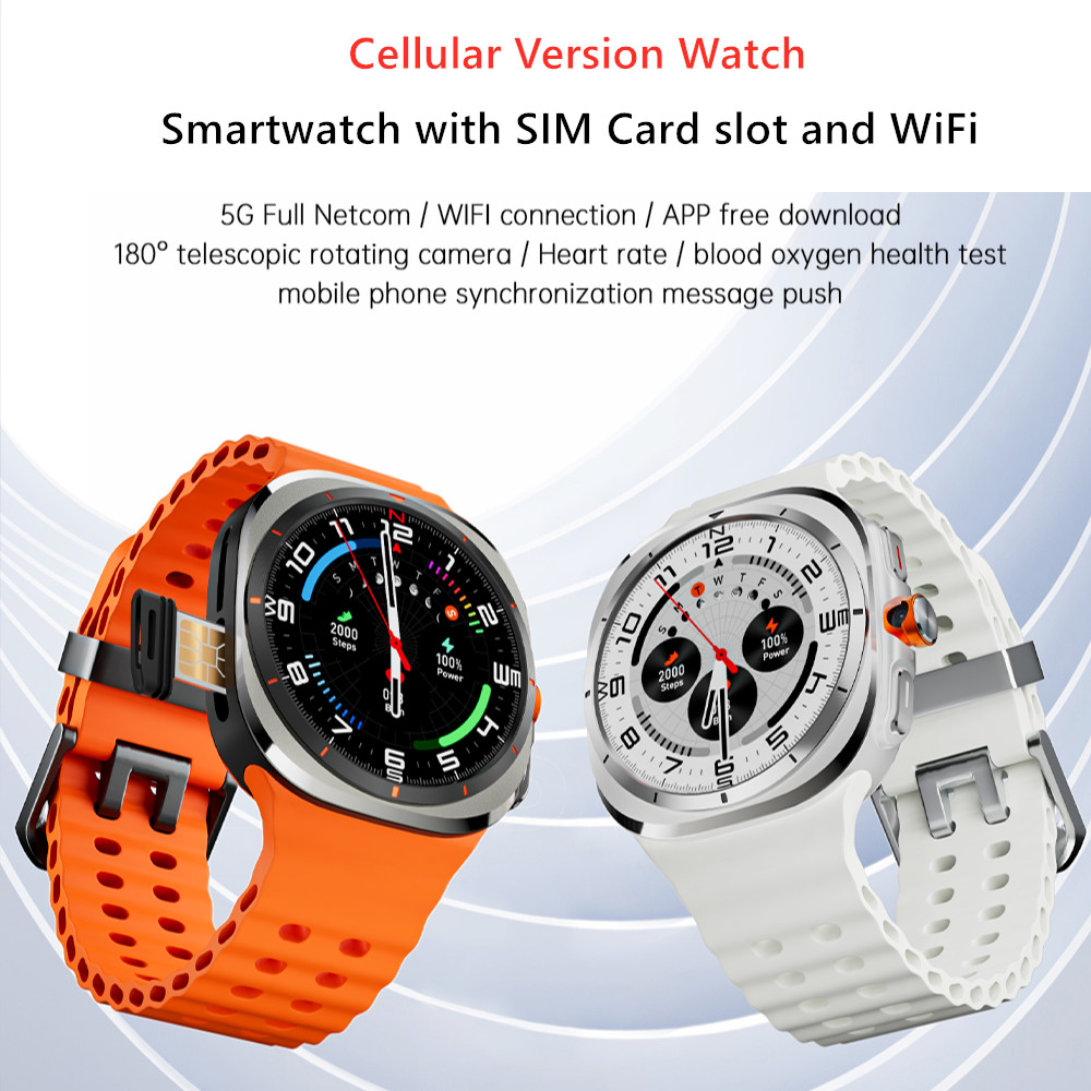 AMOLED Cellular Version Watch BW Ultra Smart Watch SIM Card And WiFi 4G ...