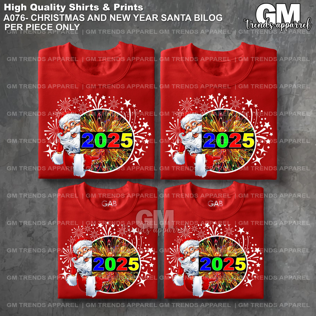 GM TRENDS-A076 | Family T-shirts 2025 New year and Christmas T-shirt ...