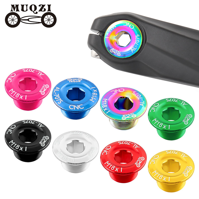 MUQZI Crank Arm Fixing Bolt MTB Bike M18 Crank Cover Screw Aluminum ...