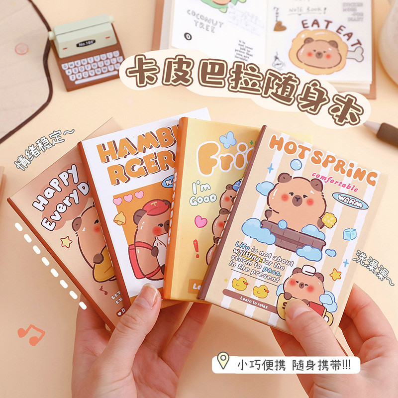 Kapibara Notebook A7 Notebook Cartoon Capybara Pocket Notebook Student ...