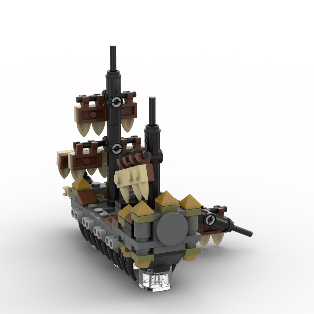 Moc Mini Pirate Ship Series Black Pearl Building Block Toy Educational ...