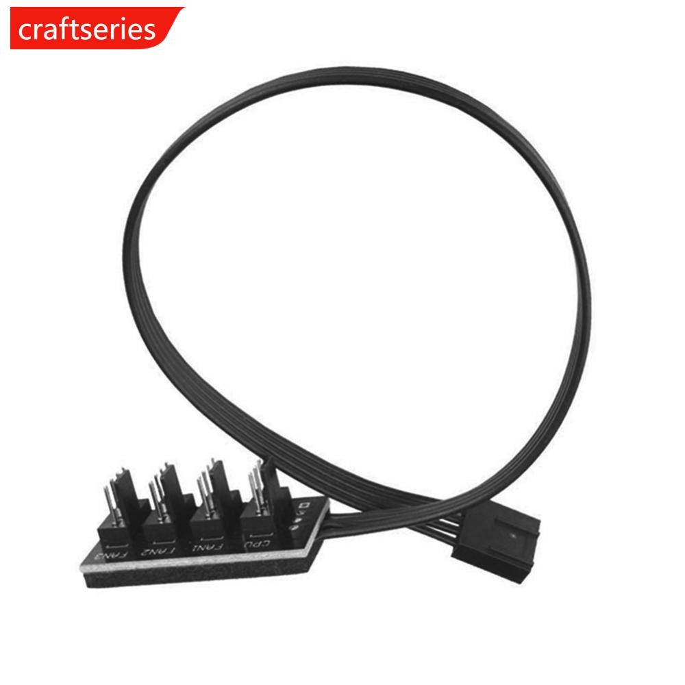 CRAFTSERIES 1 to 5/4 Way PWM Fan Hub PC CPU Cooling 4 PIN/3PIN Fan ...