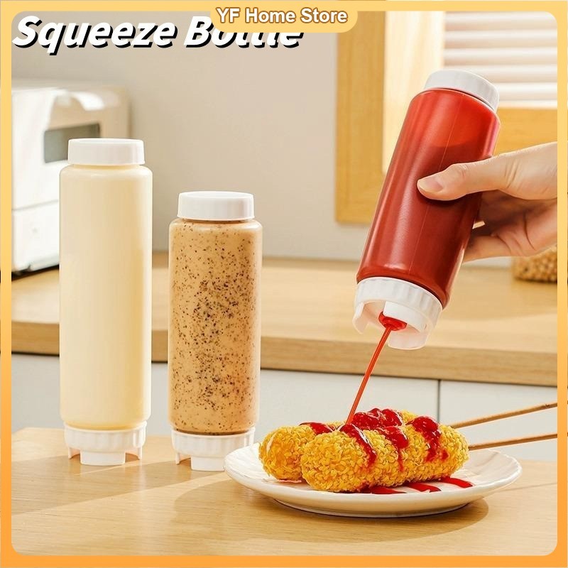 Double-sided Squeeze Bottles Leak Proof Salad Bottle Ketchup Large ...