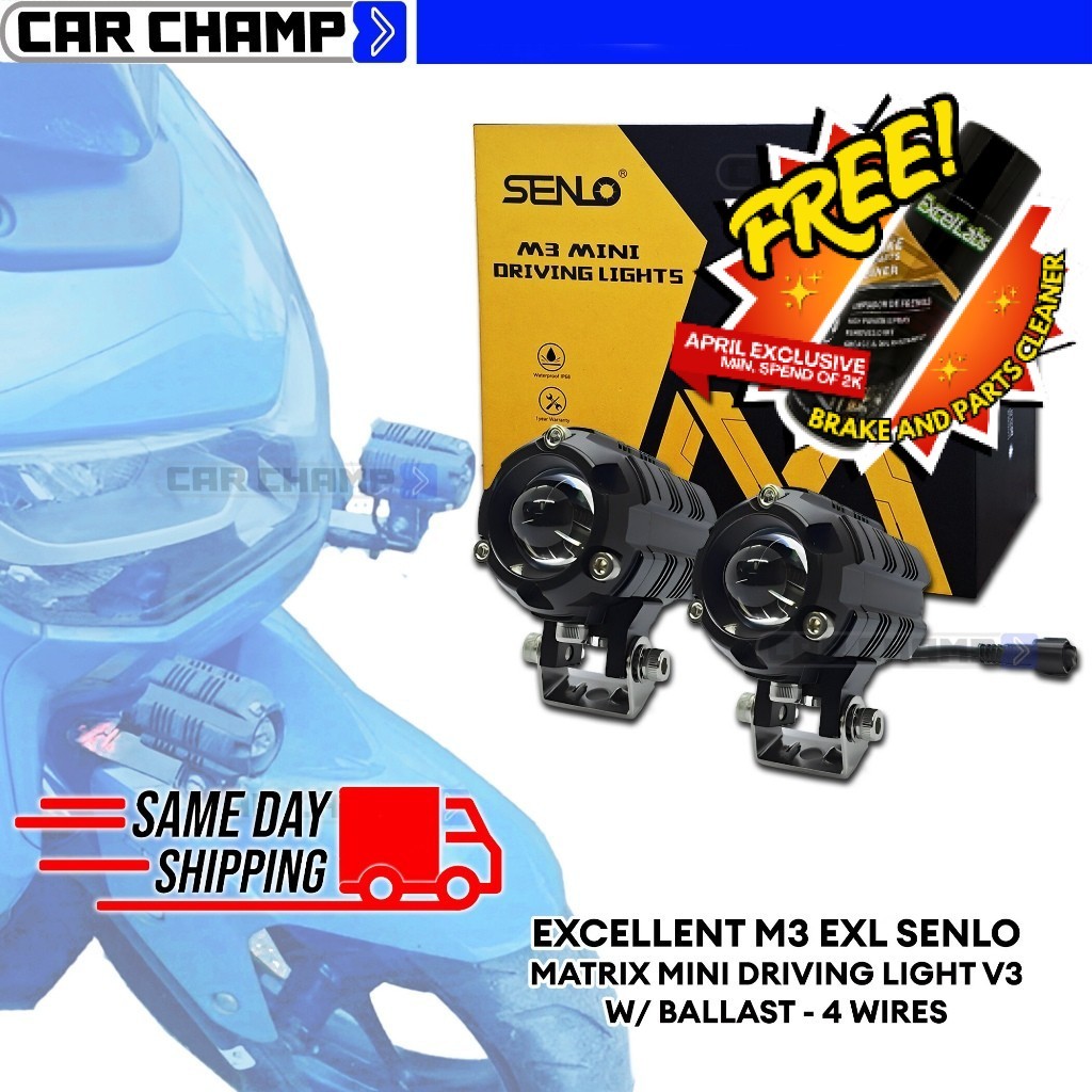 Original Senlo M3 Mini Driving Light V3 / Motorcycle Auxiliary Lights 4 ...