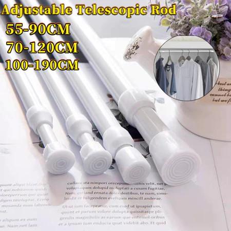 Adjustable Telescopic Rod Spring Loaded Adjustable Tension Rod Curtain ...