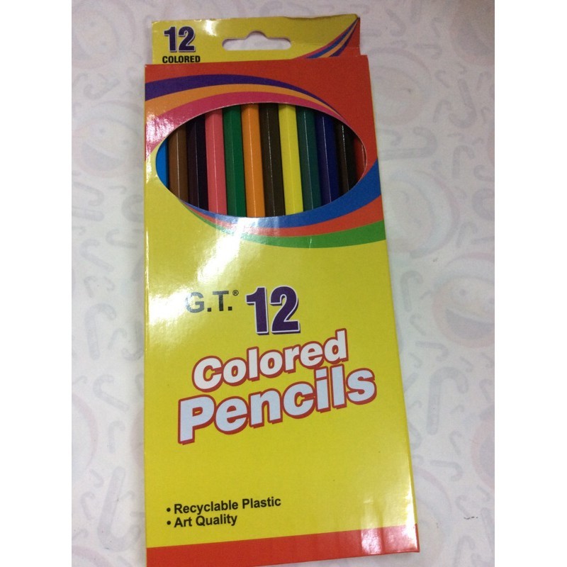 ( GT COLORED PENCIL 12pcs in one box) | Shopee Philippines