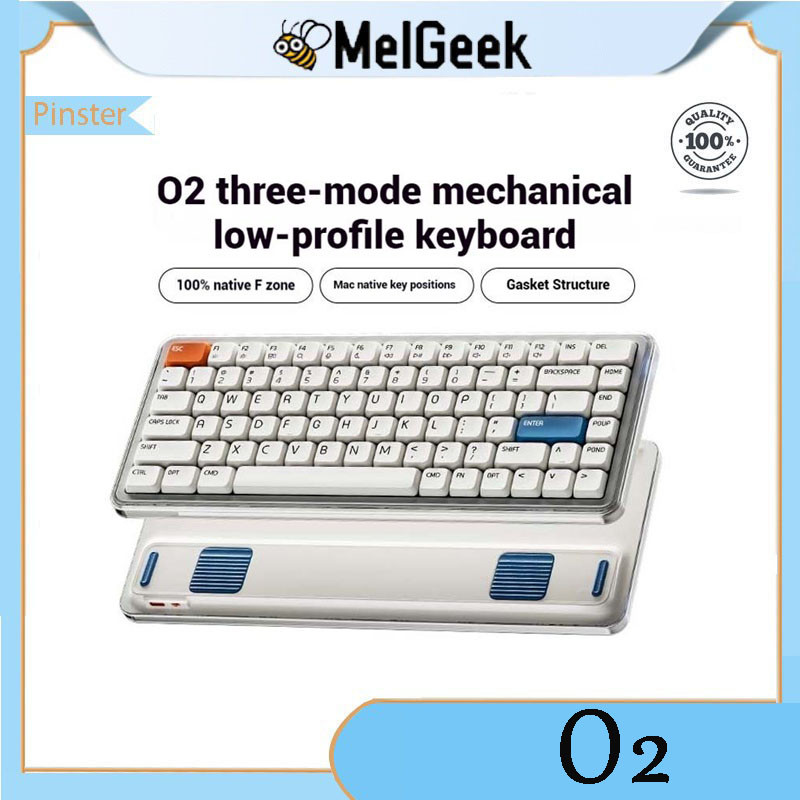 MelGeek O2 wireless three mode mechanical Kaihua dwarf axis GASKET ...