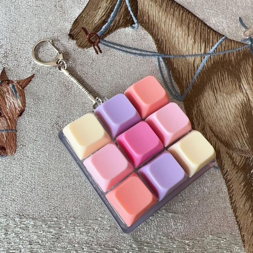 9-key Keyboard Key Fidget Toys Party Stress Relief Mechanical Keycaps ...