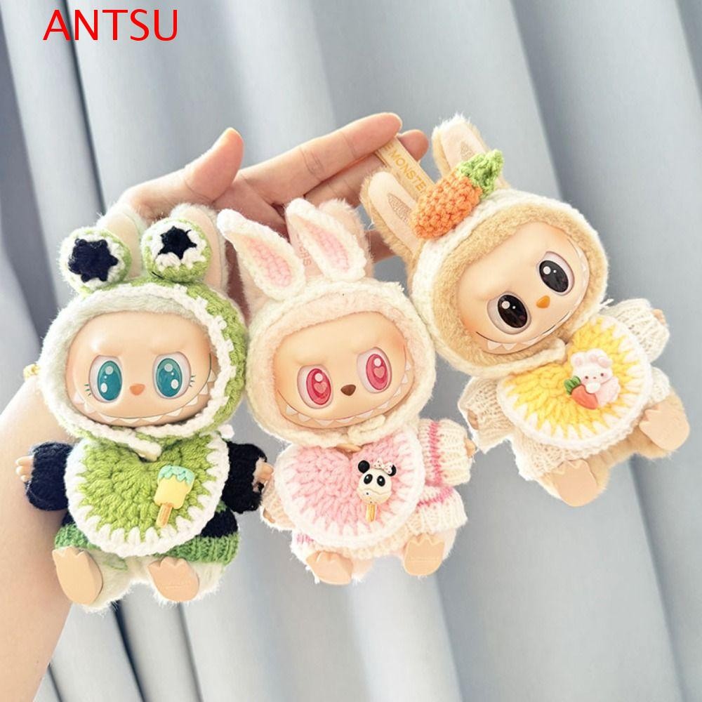 ANTSU 1 set Sitting Party Labubu Doll Clothes, Coffee sweater Dress Set ...