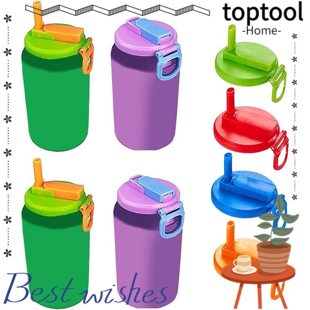 TOPTOOL Soda Can Lids, Plastic Replacement Straws Soda Can Covers, High ...