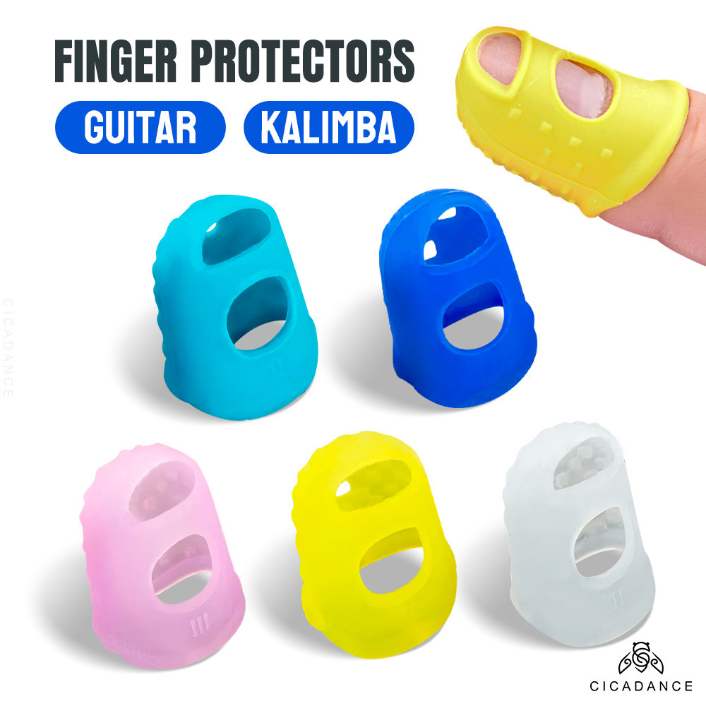 4 PCS Color Silicone Finger Cots Protect Finger Prevent Press Pain Anti ...